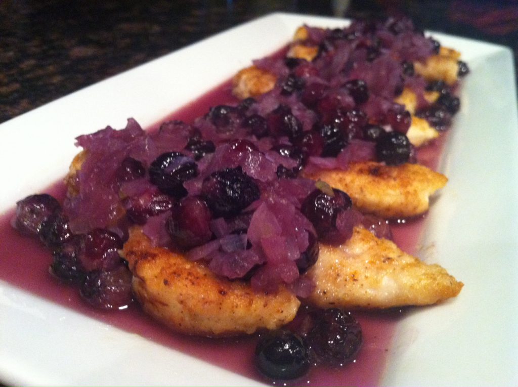 Pan-Fried Chicken with Blueberries - Wish Farms