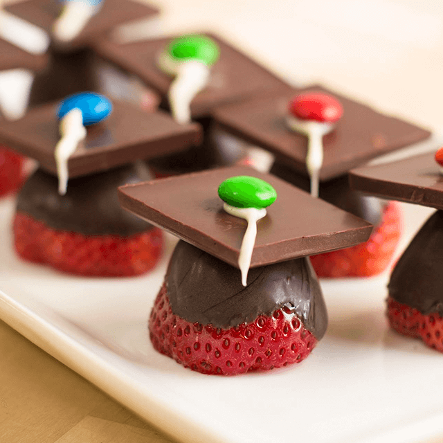 Strawberry Graduation Caps | Wish Farms Strawberry Recipes